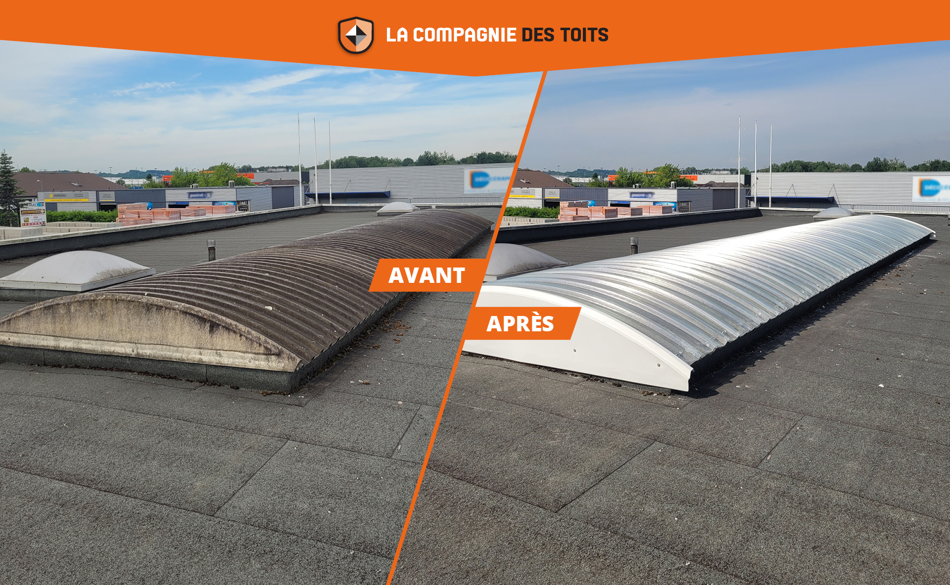 Changement d’une voûte éclairante en toiture à Claye-Souilly