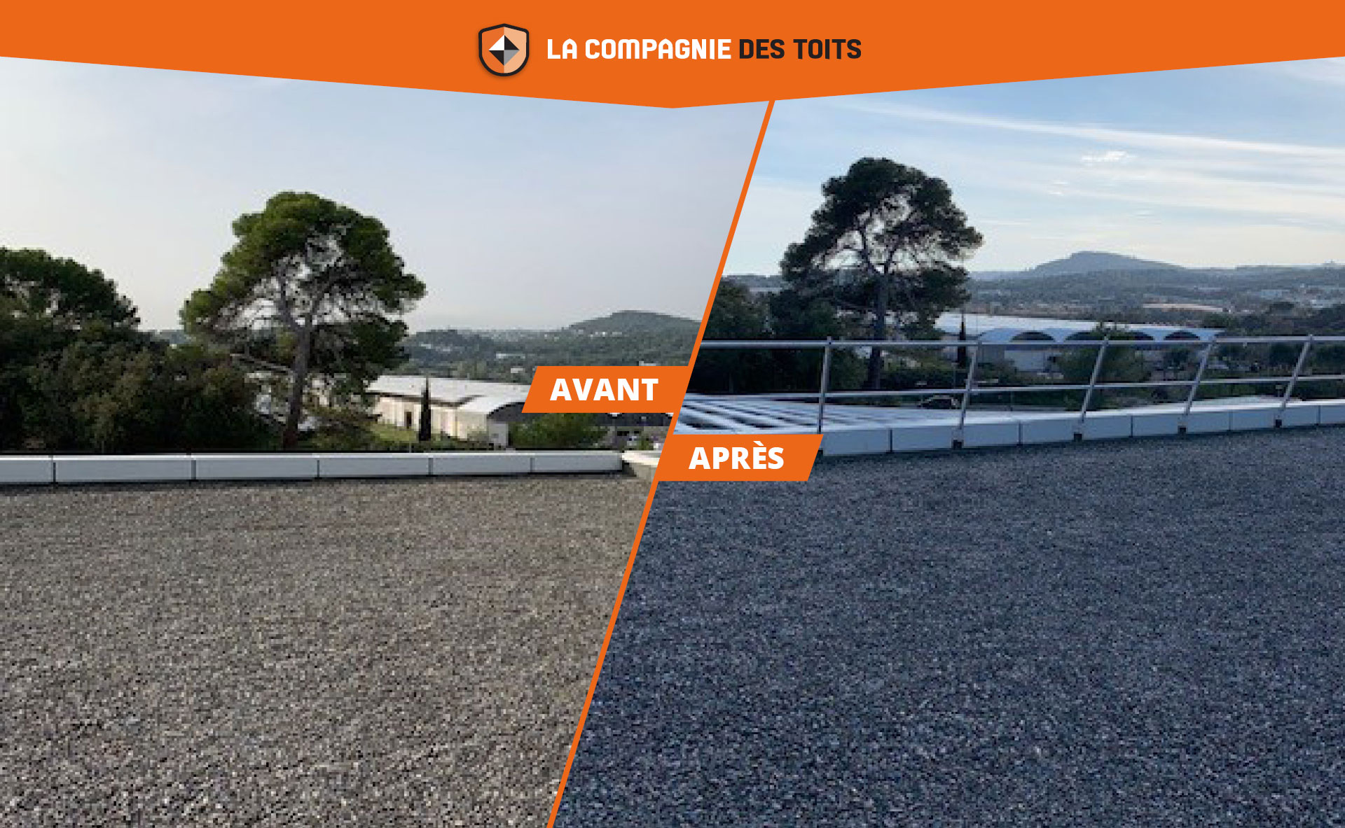 Pose de garde-corps fixe sur toiture-terrasse à Sophia-Antipolis (06)