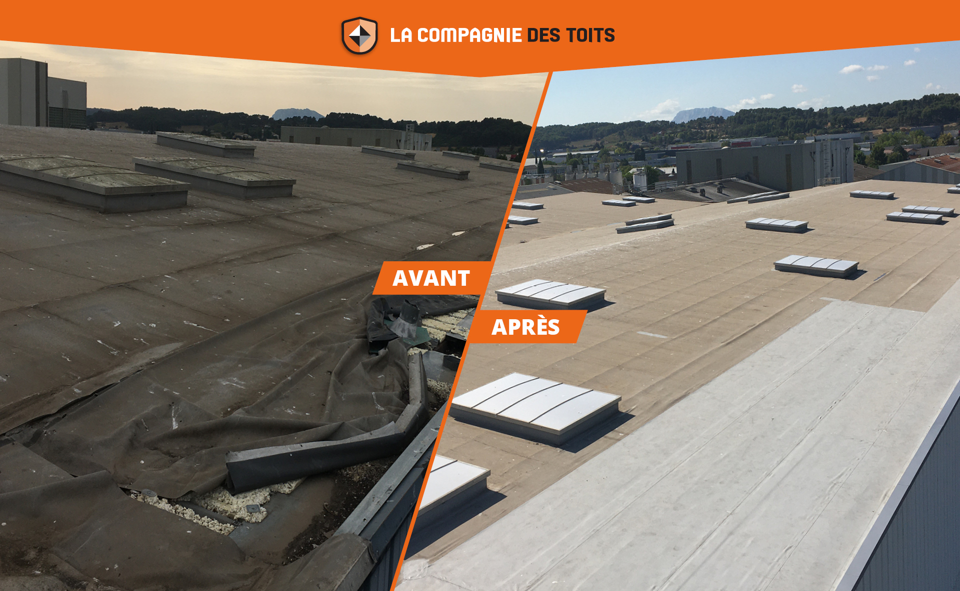 Réfection partielle d’une toiture avec pose d’une membrane d’étanchéité ...