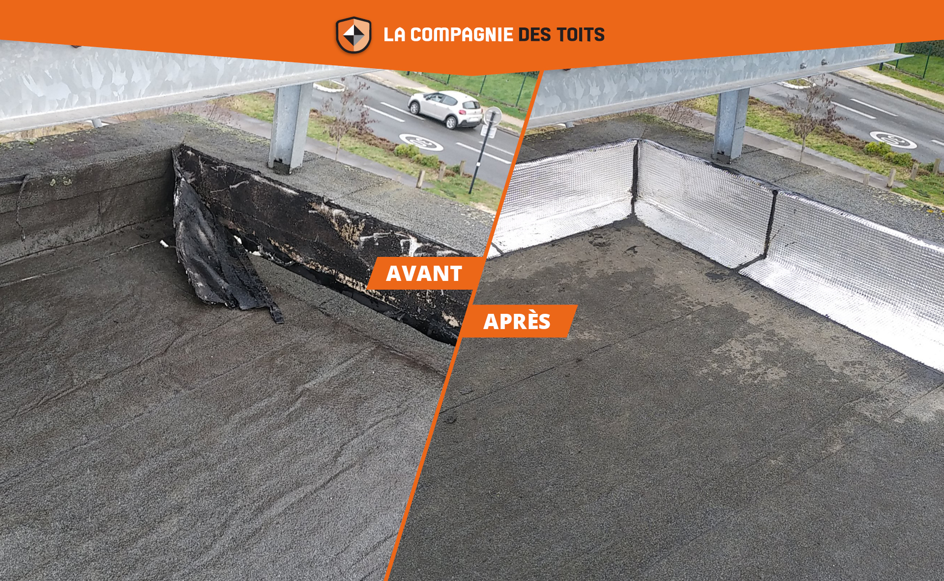 Reprise des relevés d’étanchéité sur membrane bitume à Floirac (33)