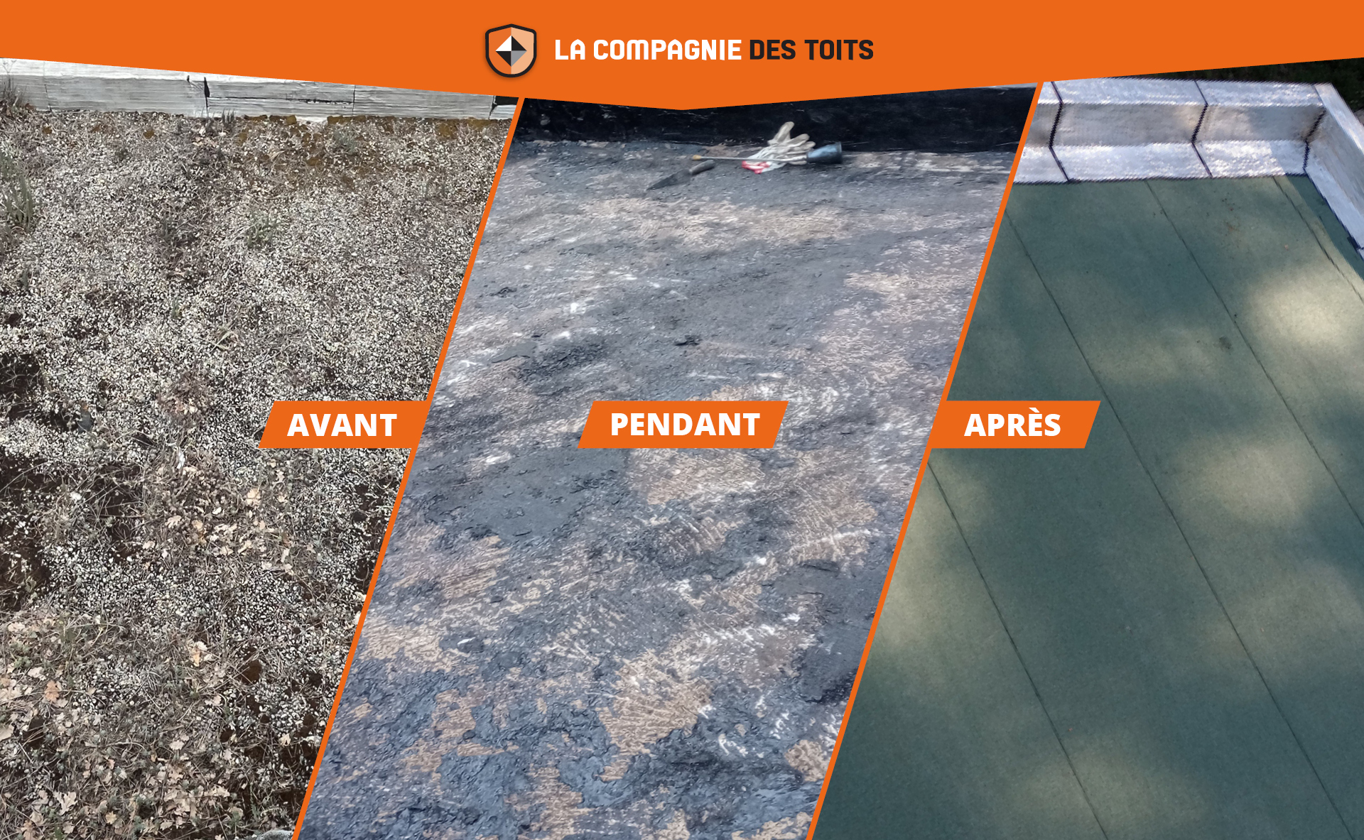 Pose d’une membrane bicouche bitumineuse auto-protégée sur toiture-terrasse à Aix-en-Provence (13)