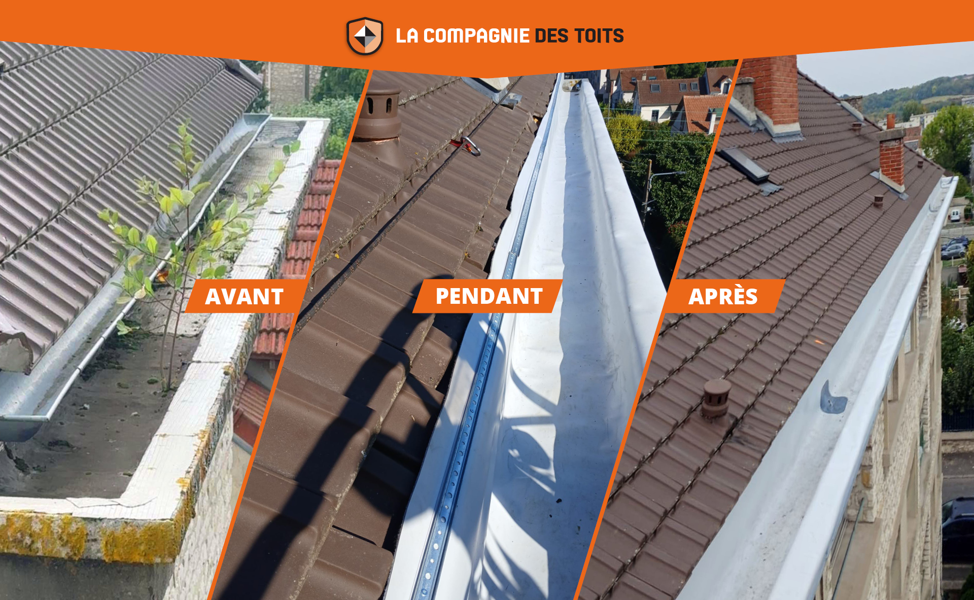 Chemisage de chéneau en membrane PVC sur 107 mètres linéaires à ...